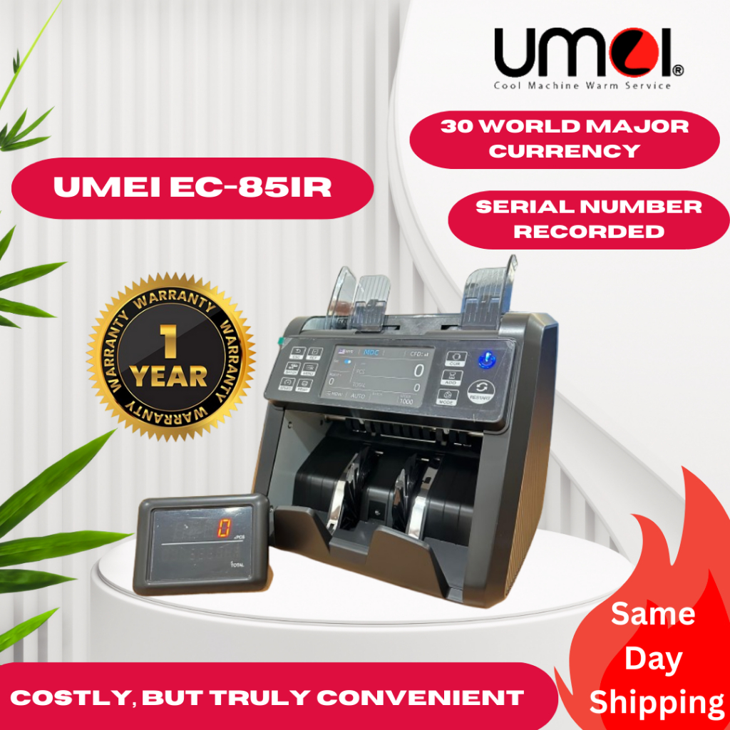 UMEI EC-85iR Bank Grade World Major Multi-Currency Note Counting ...