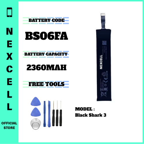 NEXCELL Bateri Serasi untuk BS06FA Battery Bateri Xiaomi Black Shark 3 ( 2360mAh ) | Shopee Malaysia