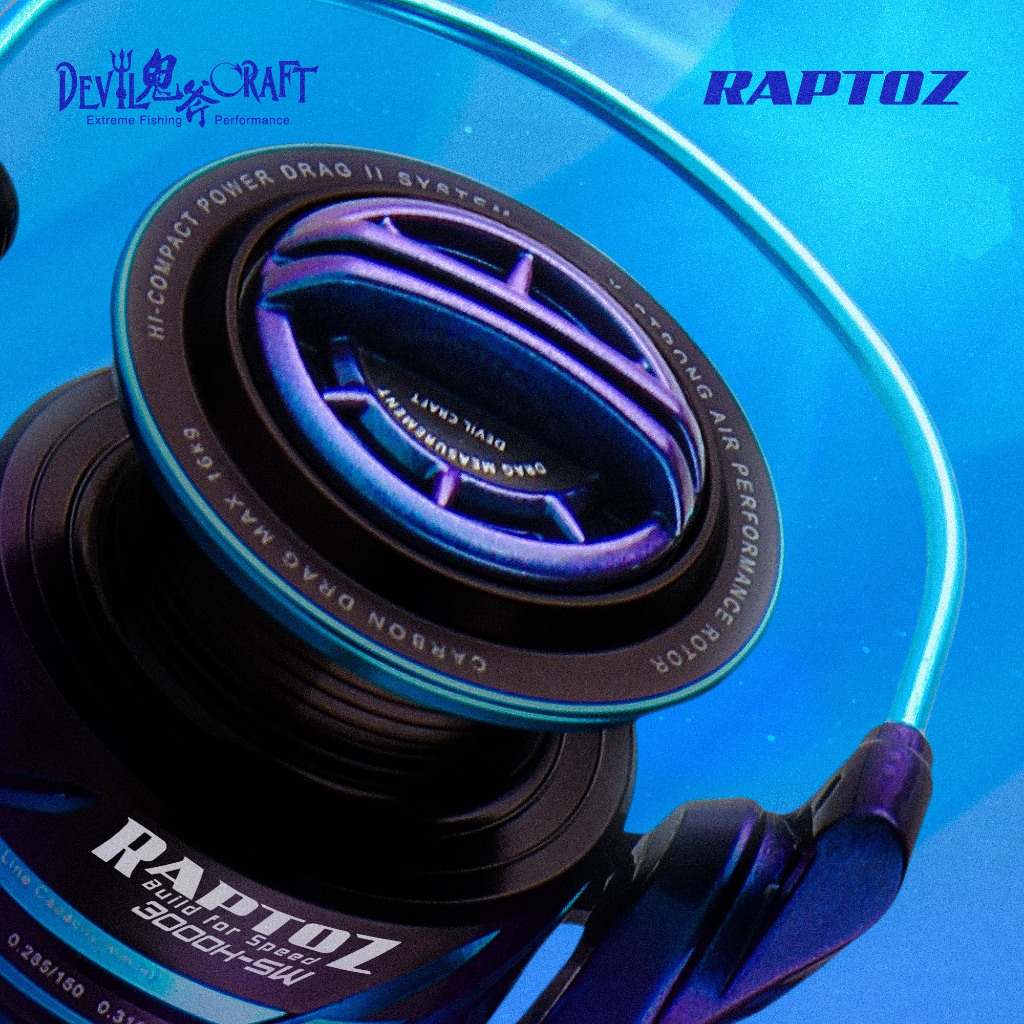 DEVIL CRAFT - RAPTOZ - 9+1SUSBB - MAX DRAG 16KG - 20KG - SPINNING REEL ...