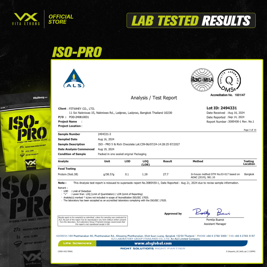 VITAXTRONG ISO-PRO (2lbs/5lbs/8lbs) | Pure Whey Isolate, Zero Sugar ...
