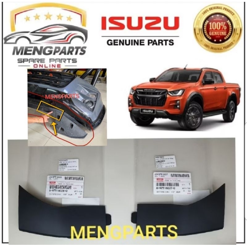 ORIGINAL ISUZU D MAX 2021Y-2024Y FRONT BUMPER LOWER EXTENSION COVER ...