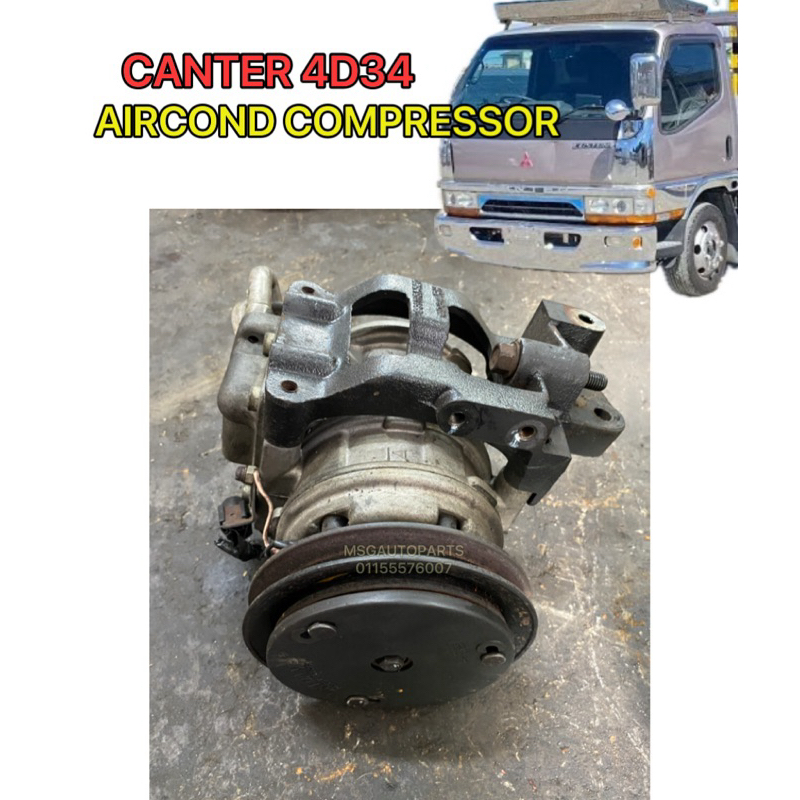 MITSUBISHI CANTER 4D34 AIRCOND COMPRESSOR HALFCUT USED | Shopee Malaysia