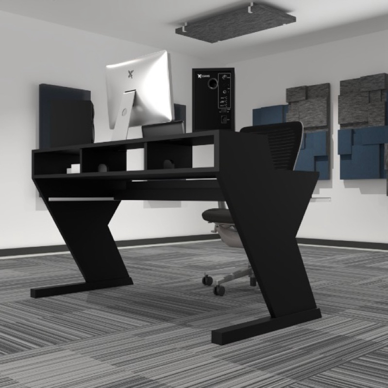 Studio Table Design Plan – Music Workstation Drawing for Custom Build ...