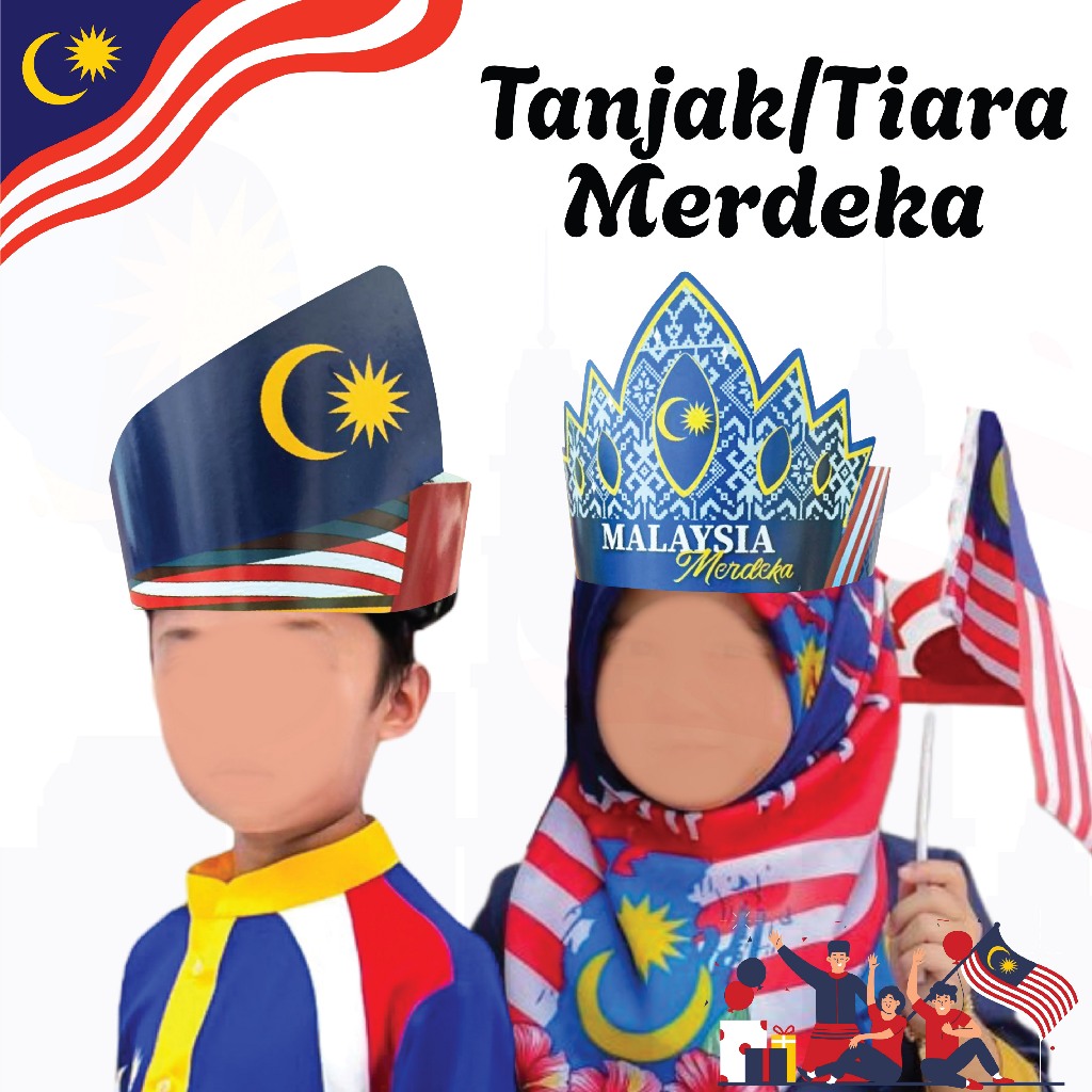 Tanjak Merdeka 2025 Tiara Murah Props Patriotik Malaysia Aksesori Kanak ...