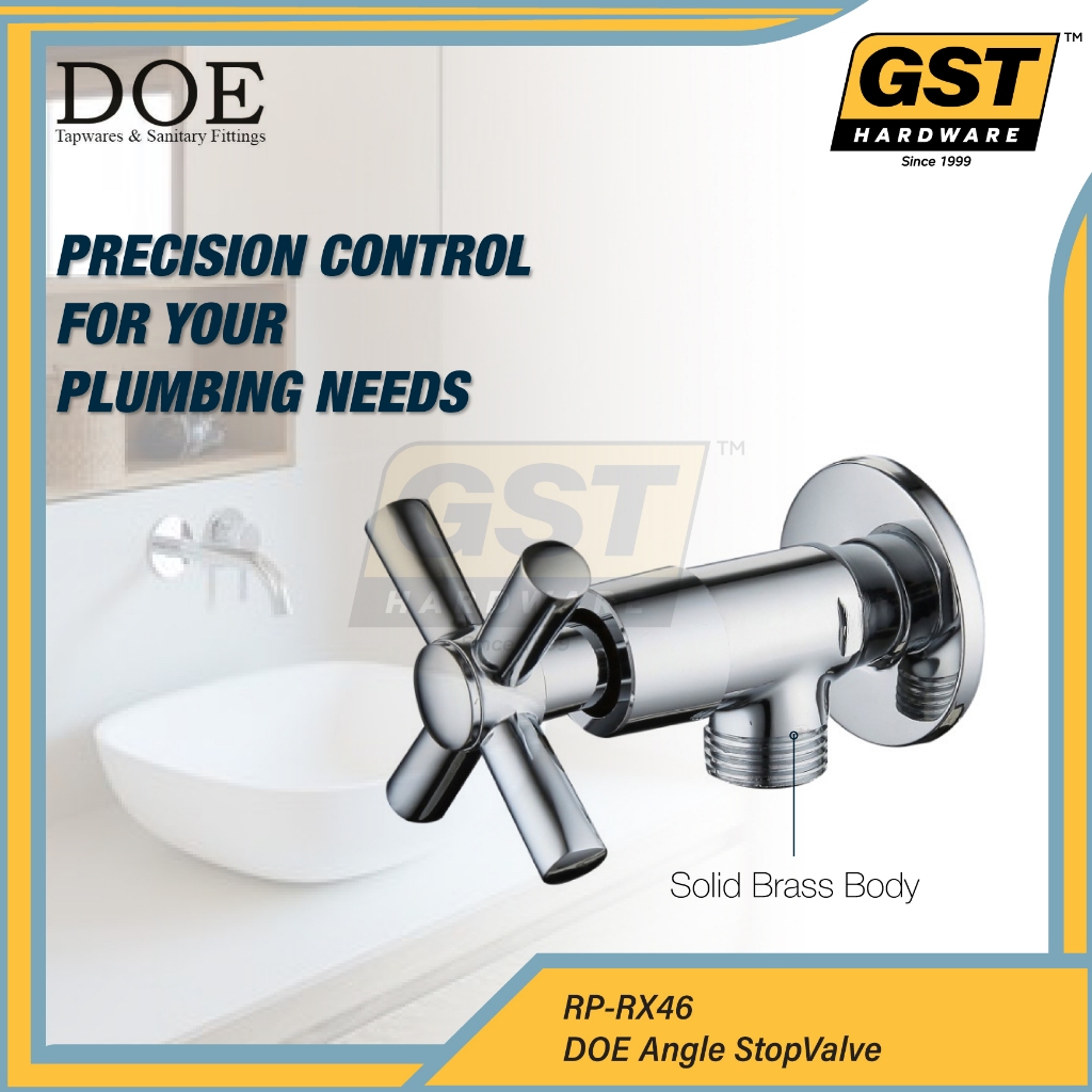 DOE Right Angle Stopvalve Cross Handle Stopvalva Cross Handle Right ...