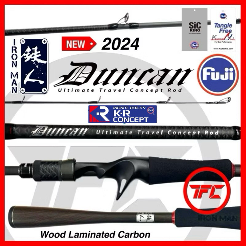 IRONMAN DUNCAN Ultimate Travel Concept Baitcast Travel Rod Fuji Sic ...
