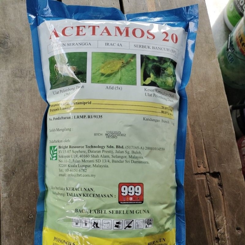ACETAMOS 20 1kg / Kutu Daun / Lalat putih / Ulat pelombong limau | Shopee Malaysia