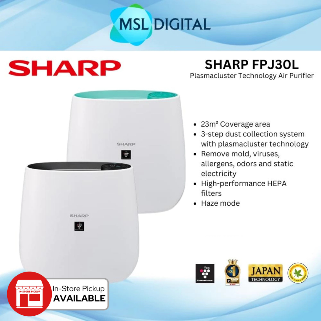 Sharp Air Purifier FPJ30L Plasmacluster Air Purifier | 空气净化器 Pembersih ...