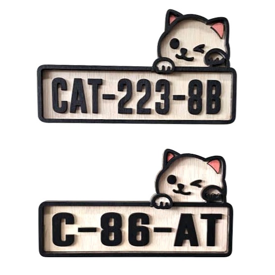 3D House Number Plate Room Number Sign Customized Personalized 200mm x ...