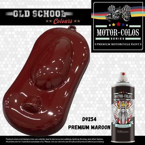 MOTOR-COLOS D9254 PREMIUM MAROON STANDARD COLOUR AEROSOL SPRAY PAINT ...