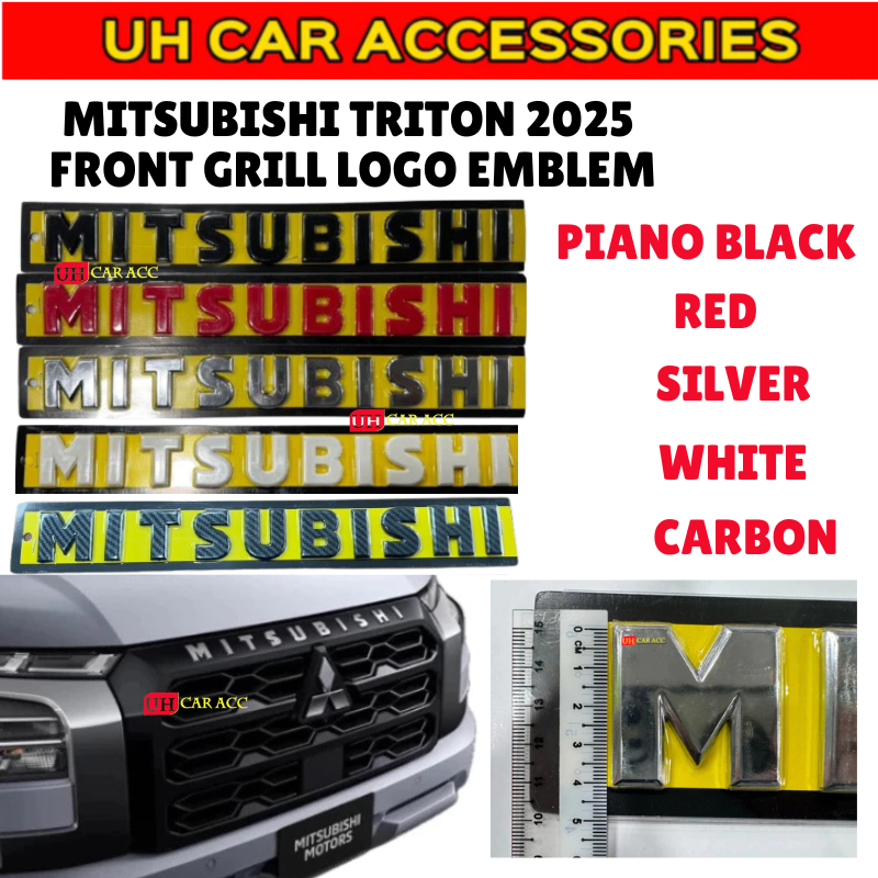 TRITON Modified Front Grill Alphabet Mitsubishi Emblem Logo ABS Car ...