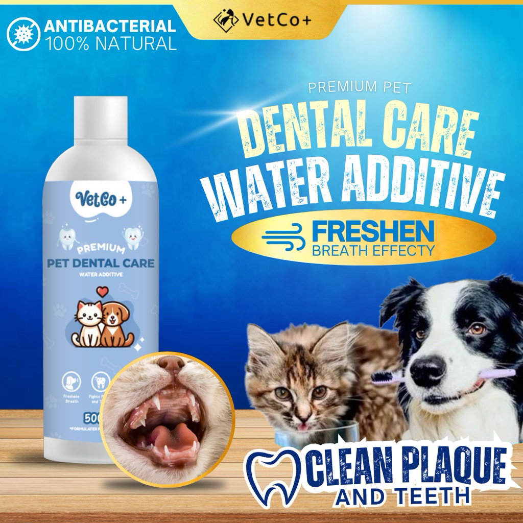 VetCo Pet Water Additive Dental Care For Cat Dog 500ml Cat Dog ...