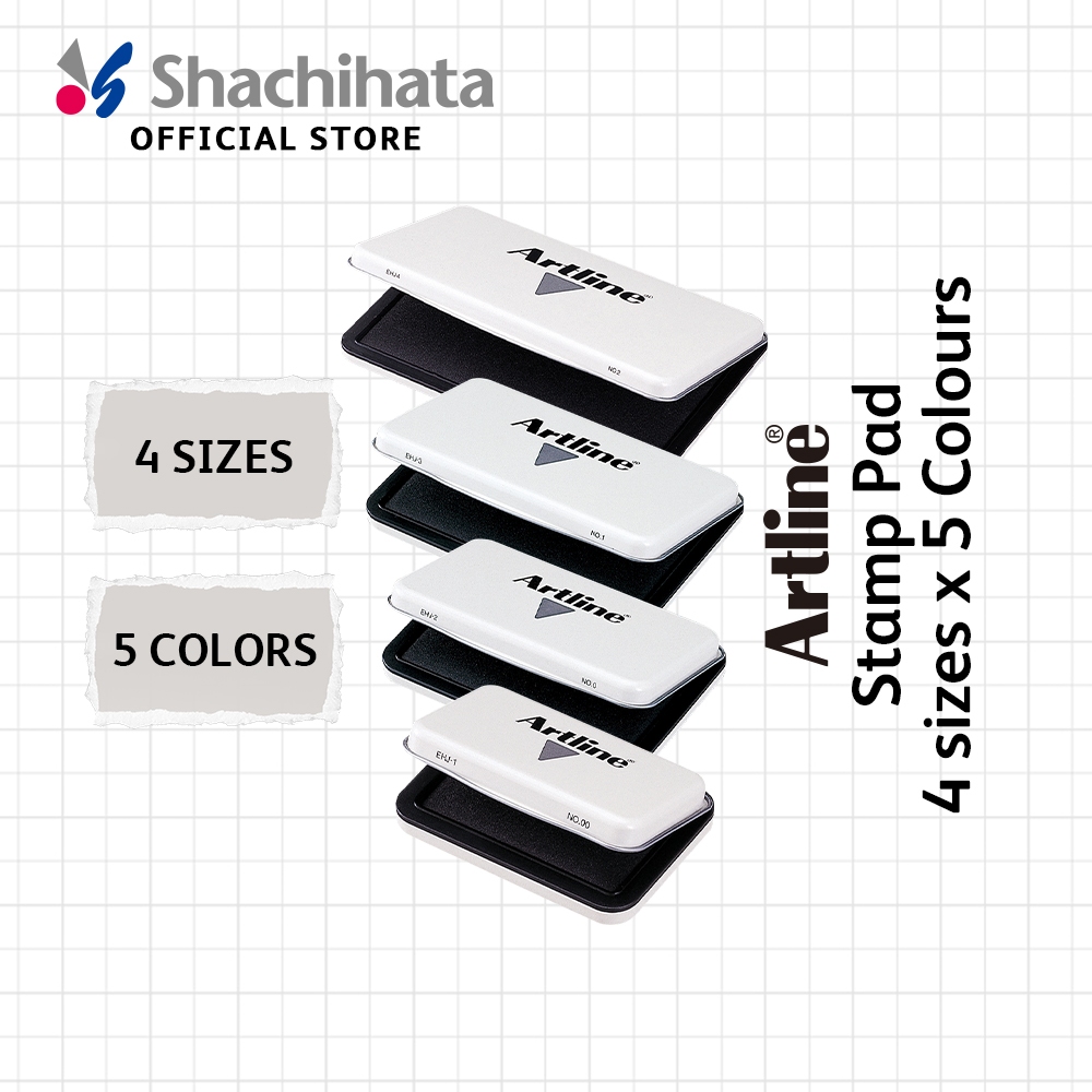 Artline Stamp Pad - 4 Sizes | 5 Colours | Refillable | Quick Dry ...