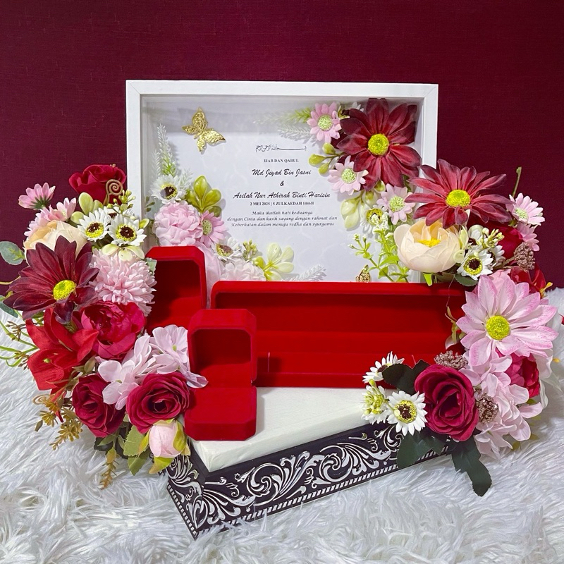 Gubahan Frame Duit Maskahwin siap gubahan | Complete Set | Shopee Malaysia