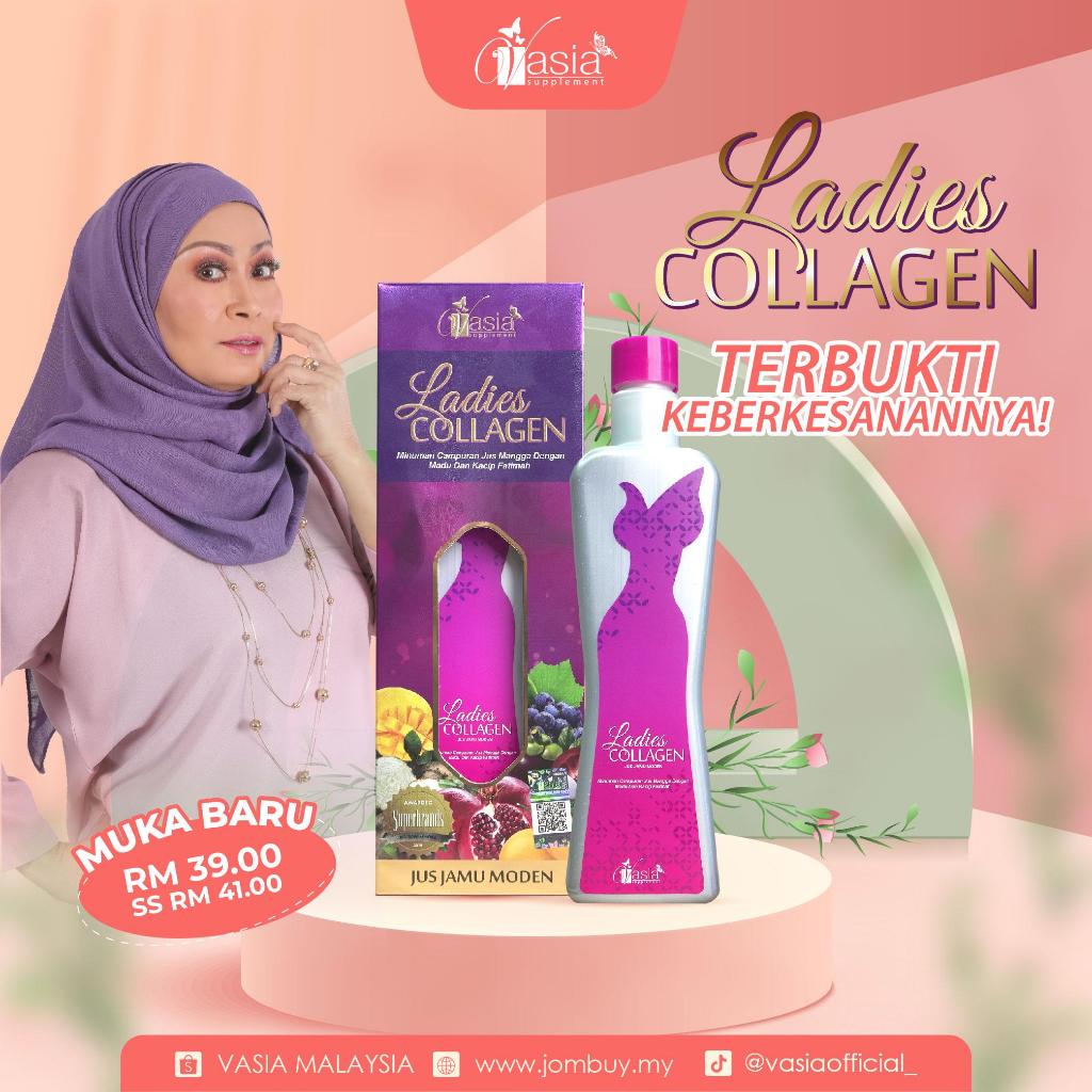 🍀V'Asia Jus Ladies Collagen 260ML ( BOTOL) & 13sachet X 20ml (KOTAK ...