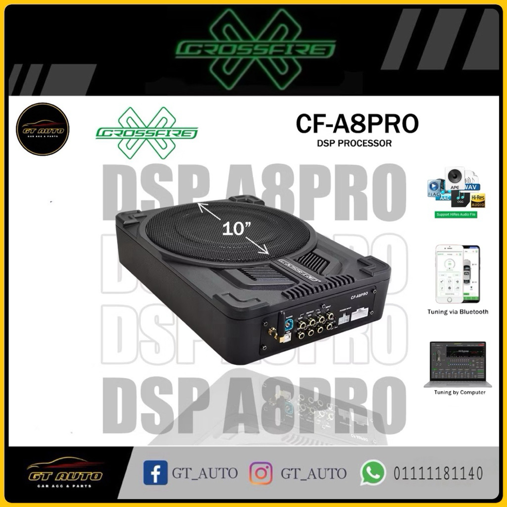 CROSSFIRE DSP AMPLIFIER ACTIVE SUBWOOFER 10 INCH 3 IN 1 SERIES BUILT CF-A8PRO | Shopee Malaysia