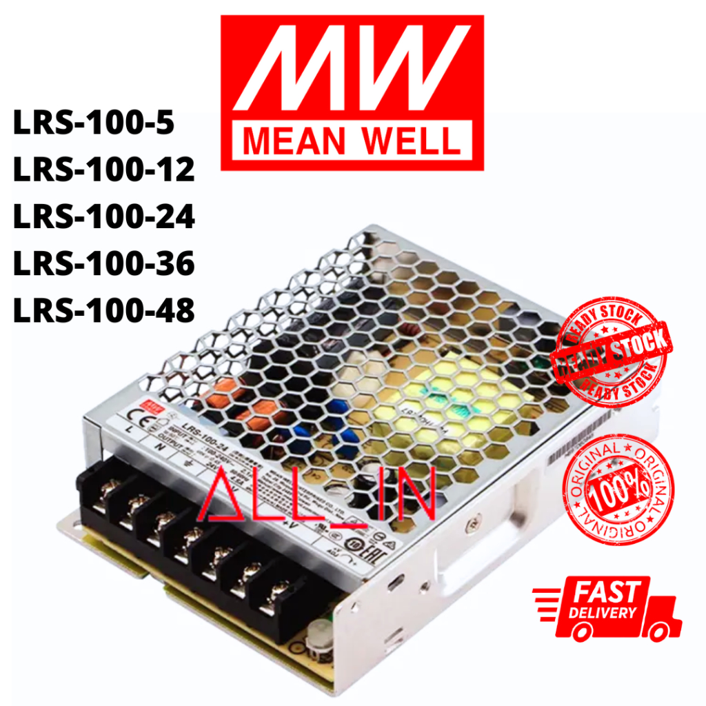 Mean Well LRS-100-24 24V/LRS-100-5/LRS-100-12/LRS-100-36/LRS-100-48 ...