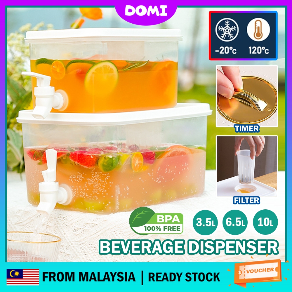 DOMI 10L Beverage Dispenser Cold Drink Fruit Tea BPA FREE wt Filter ...