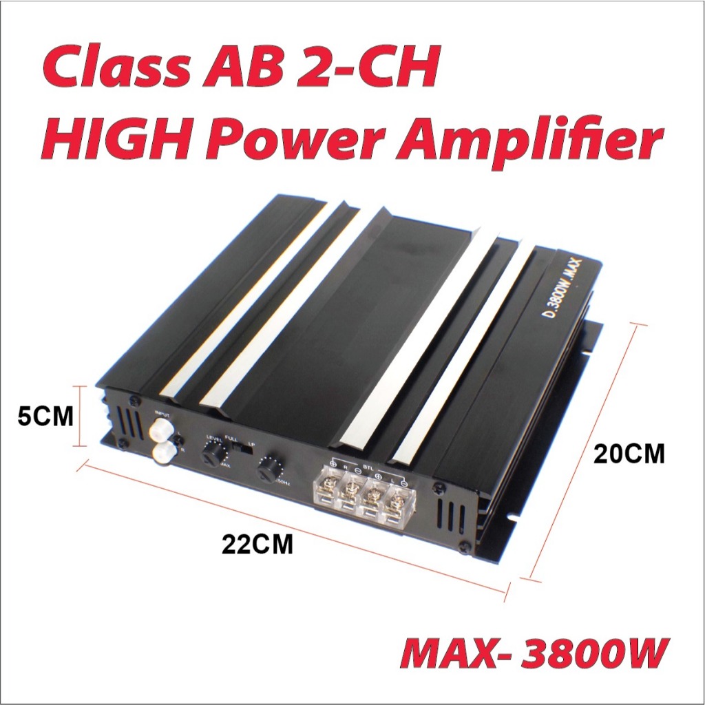 car amplifier 2 channel 3800 Watts Class-D High Power For Car Audio | Shopee Malaysia