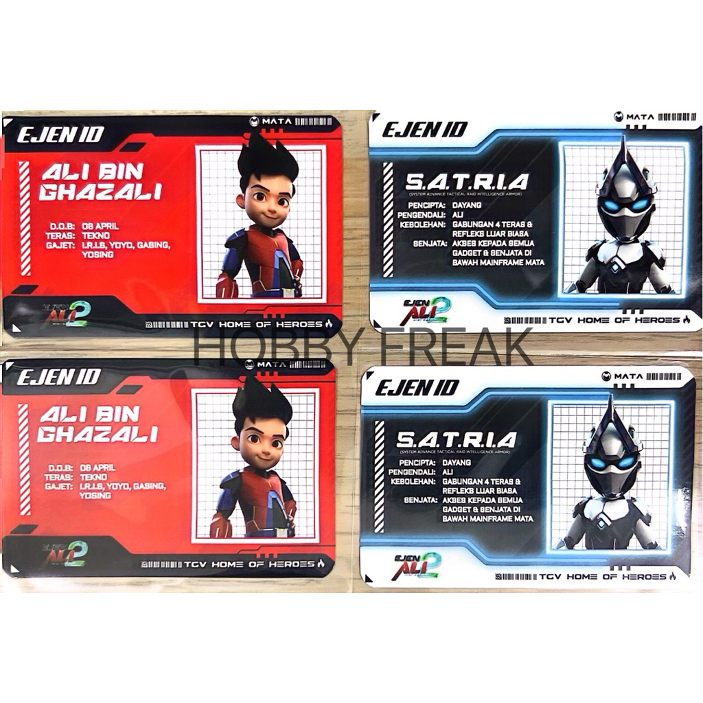 (ORIGINAL) KAD EJEN ALI ALICIA SATRIA EJEN ID TGV EJEN ALI 2 | Shopee ...