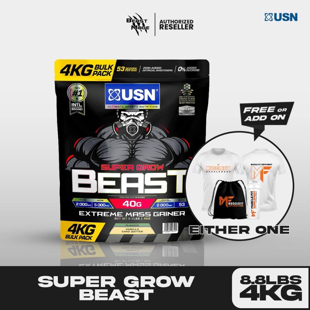 USN Super Grow Beast Extreme Mass Gainer 4 kg | Shopee Malaysia