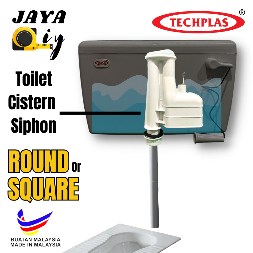 TECHPLAS Toilet Cistern Siphon Plastic Flush Pump Square (1015 / 1015A ...