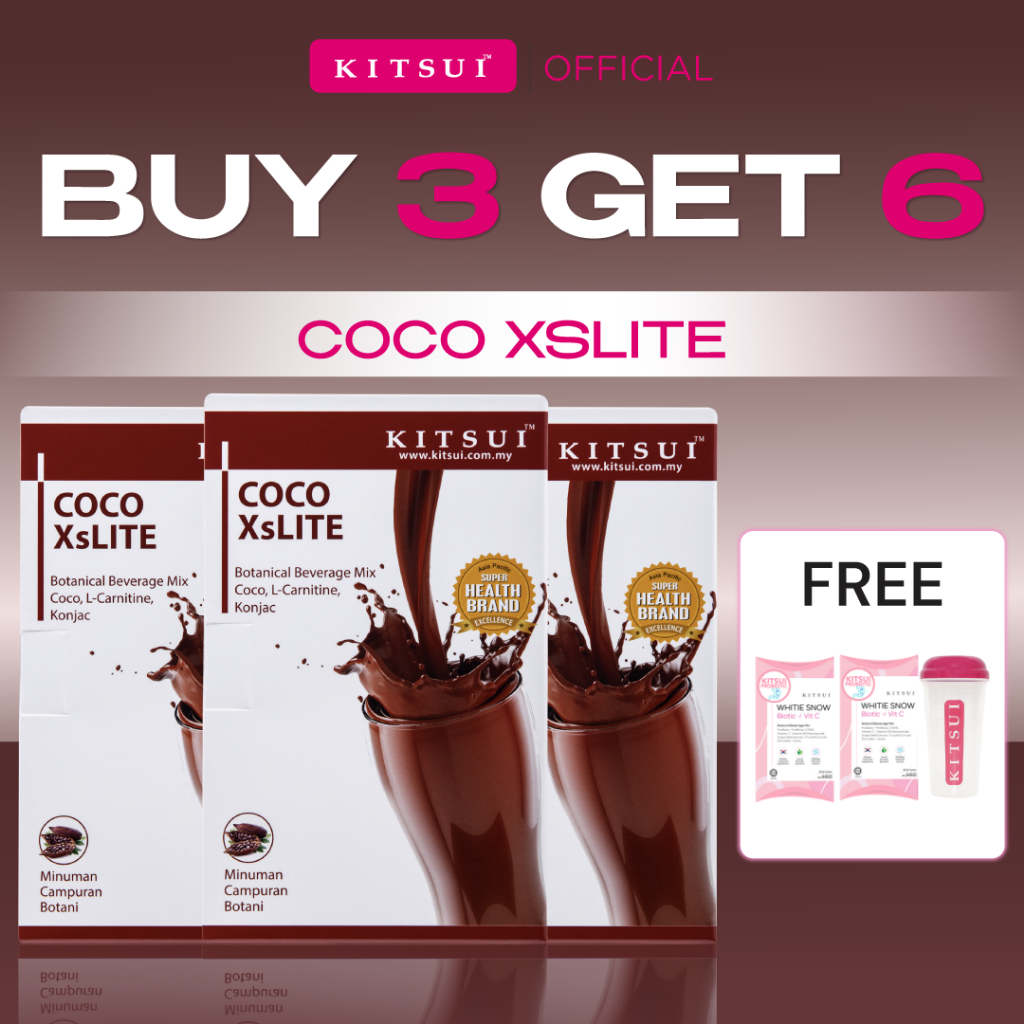 [BUY 3 GET 6 SALES] KITSUI Coco Xslite x3 [Free Sample Whitie Snow x2 ...