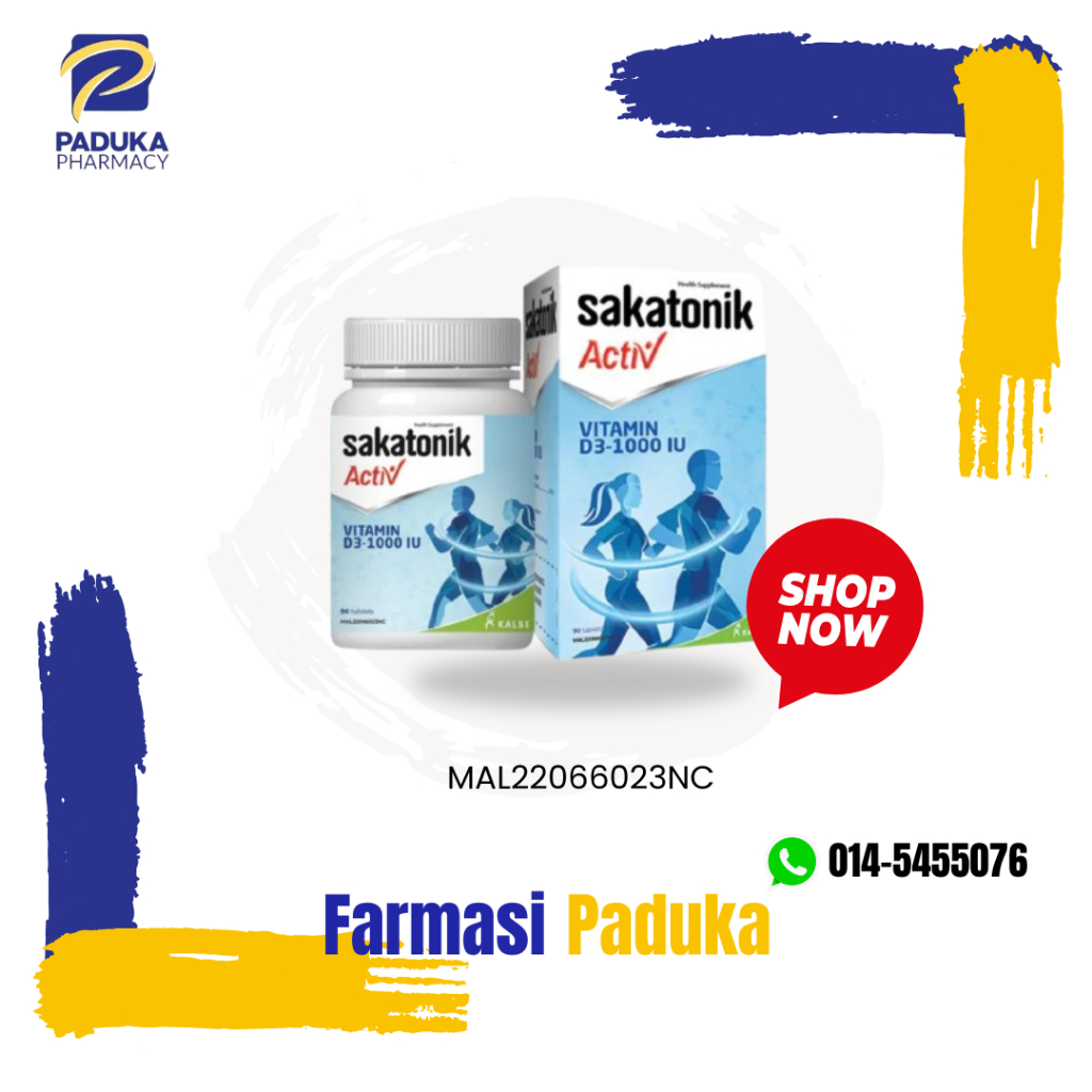 Sakatonik Activ Vitamin D3-1000 IU | Shopee Malaysia