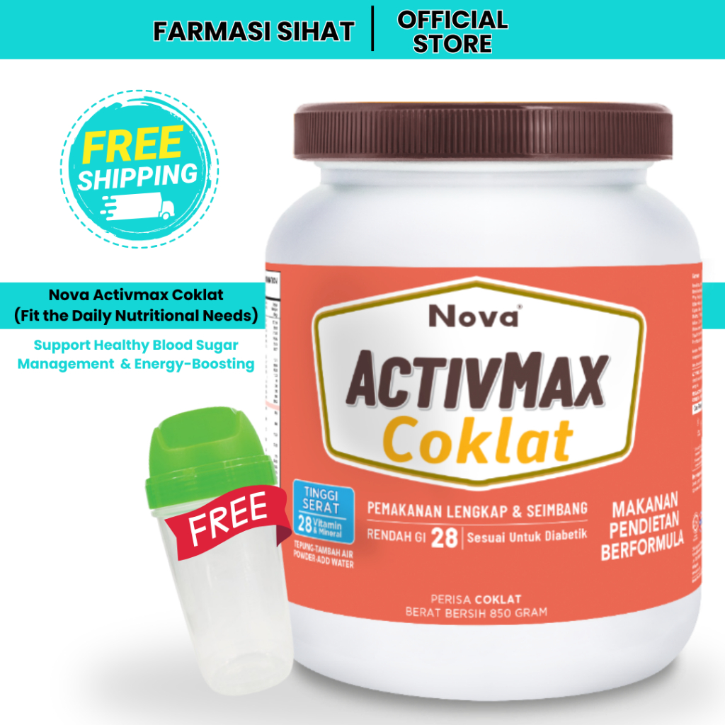 NOVA Activmax Coklat (Multivitamin Drink) 代餐 Susu Nova Activmax Multi ...