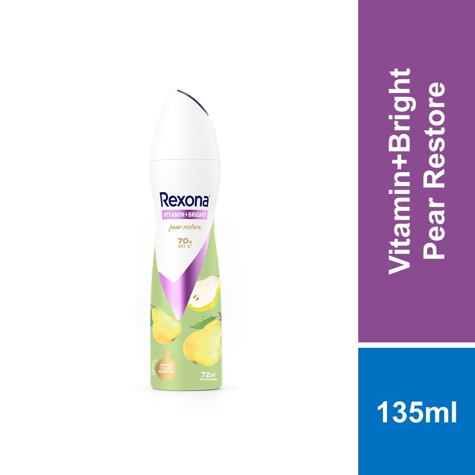 Rexona Deodorant Spray Vitamin+Bright Pear Restore 135ml | Shopee Malaysia