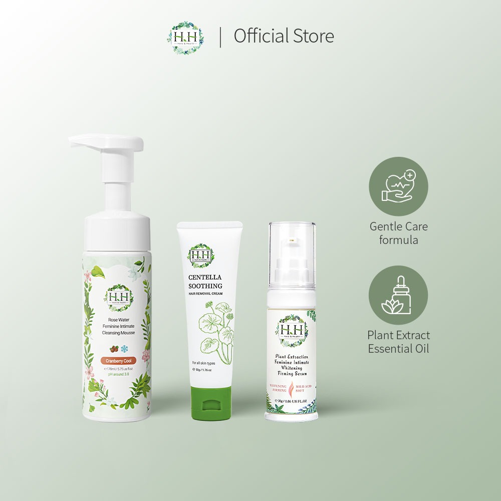 HH Centella Soothing Hair Removal Cream 50g + Intimate Cleansing Mousse ...