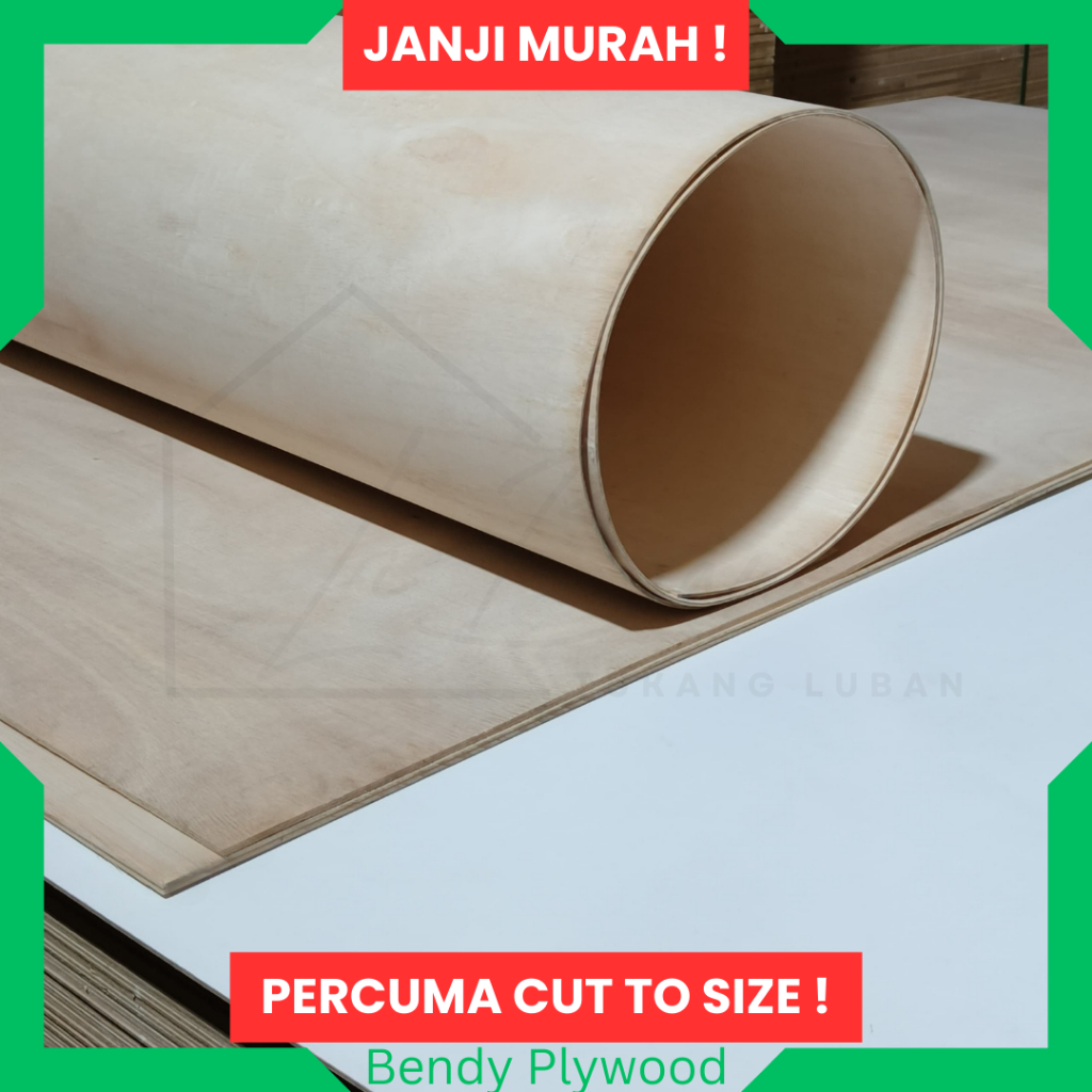 BENDY / FLEXIBLE PLYWOOD (FREE CUSTOM CUT) 3mm 5mm 8mm | Shopee Malaysia