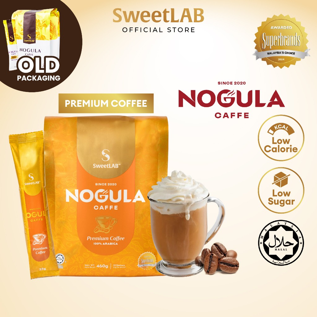 SweetLAB Nogula Caffe 100% Arabica 3 in 1 Instant Coffee Kopi (23g x 20 ...