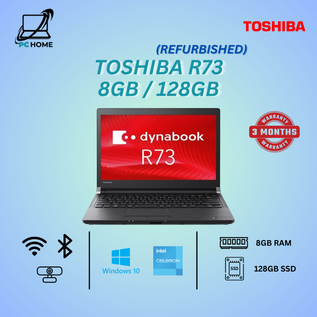 (Refurbished Laptop) TOSHIBA R73【Intel Celeron CPU 3865U】【8GB / 128GB ...