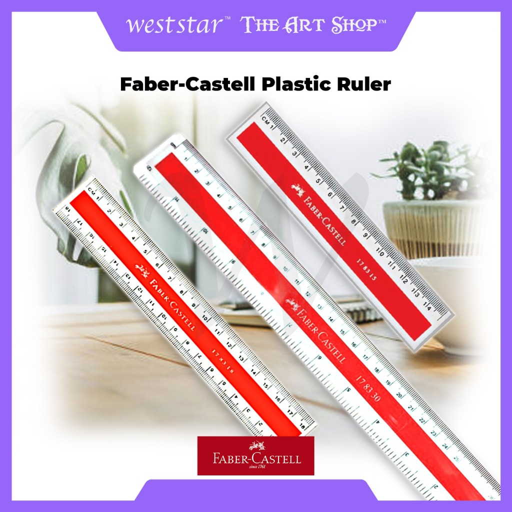 Faber-Castell Plastic Ruler | 1pcs [Weststar The Art Shop] | Shopee ...