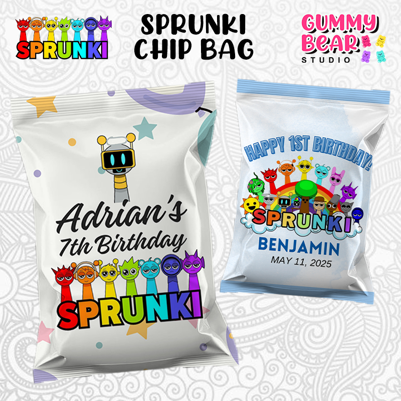 Siap 2 Hari Sprunki Chip Bag / Sprunki Birthday Bag / Sprunki Gift Bag ...