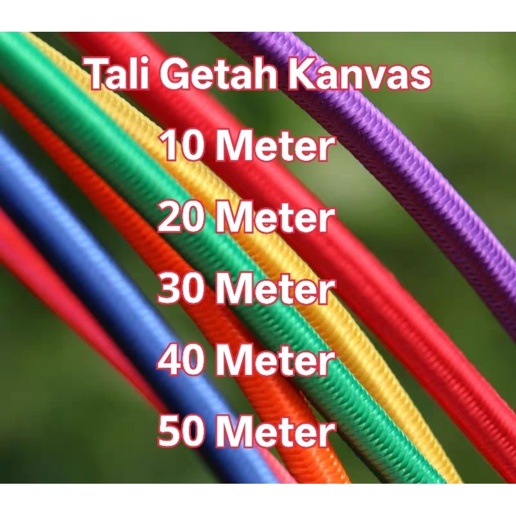 Tali Getah Kanvas 10 Meter/20 Meter/30 Meter/40 Meter//50 Meter ...