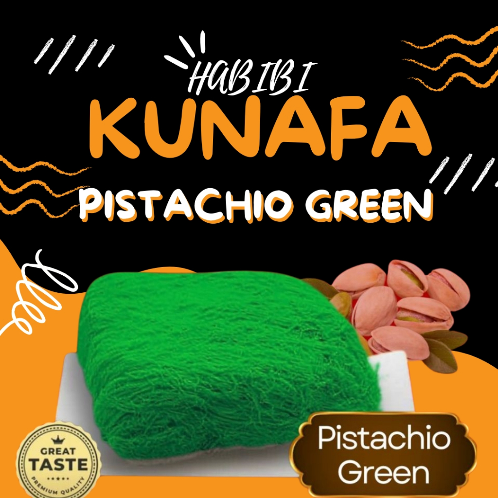 Kunafa Dough / Pastry / Kataifi Pistachio Green Flavor Kunafa Dough ...