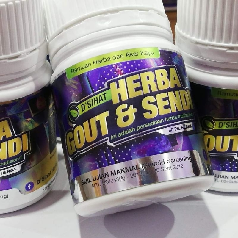AAA HERBA GOUT & SENDI 60 Biji / gout arthritis / sakit lutut / sendi ...