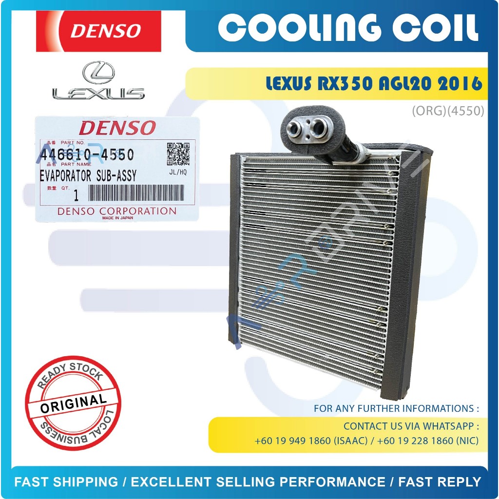 DENSO ORIGINAL LEXUS RX350 AGL20 2016 COOLING COIL ( 4550 ) | Shopee ...