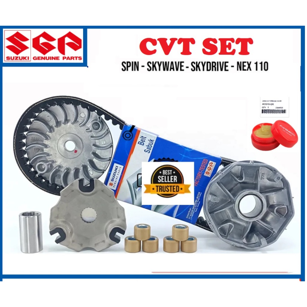 Suzuki CVT Pulley Set With Belt For Nex, Skydrive,SkyWave Spin (Step ...
