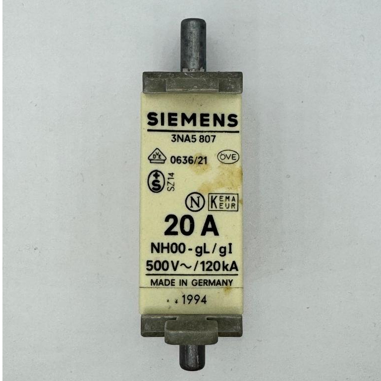 SIEMENS 3NA5807 ISO LV HRC FUSE LINK GL/GG WITH INSULATED GRIPPING LUGS ...