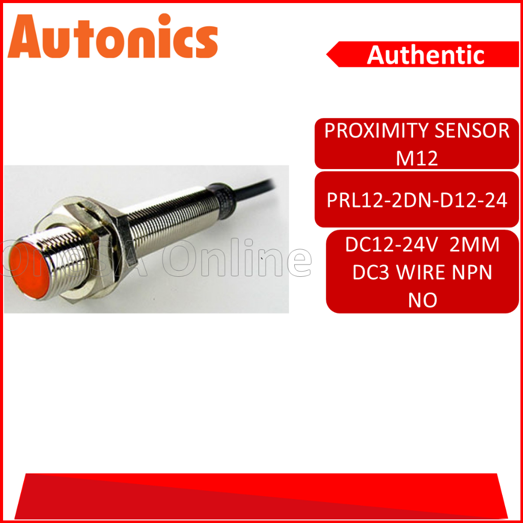 AUTONICS PROXIMITY SENSOR M12 DC12-24V 2MM DC3 WIRE NPN NO(AUTO-PRL12-2DN-D12-24) | Shopee Malaysia