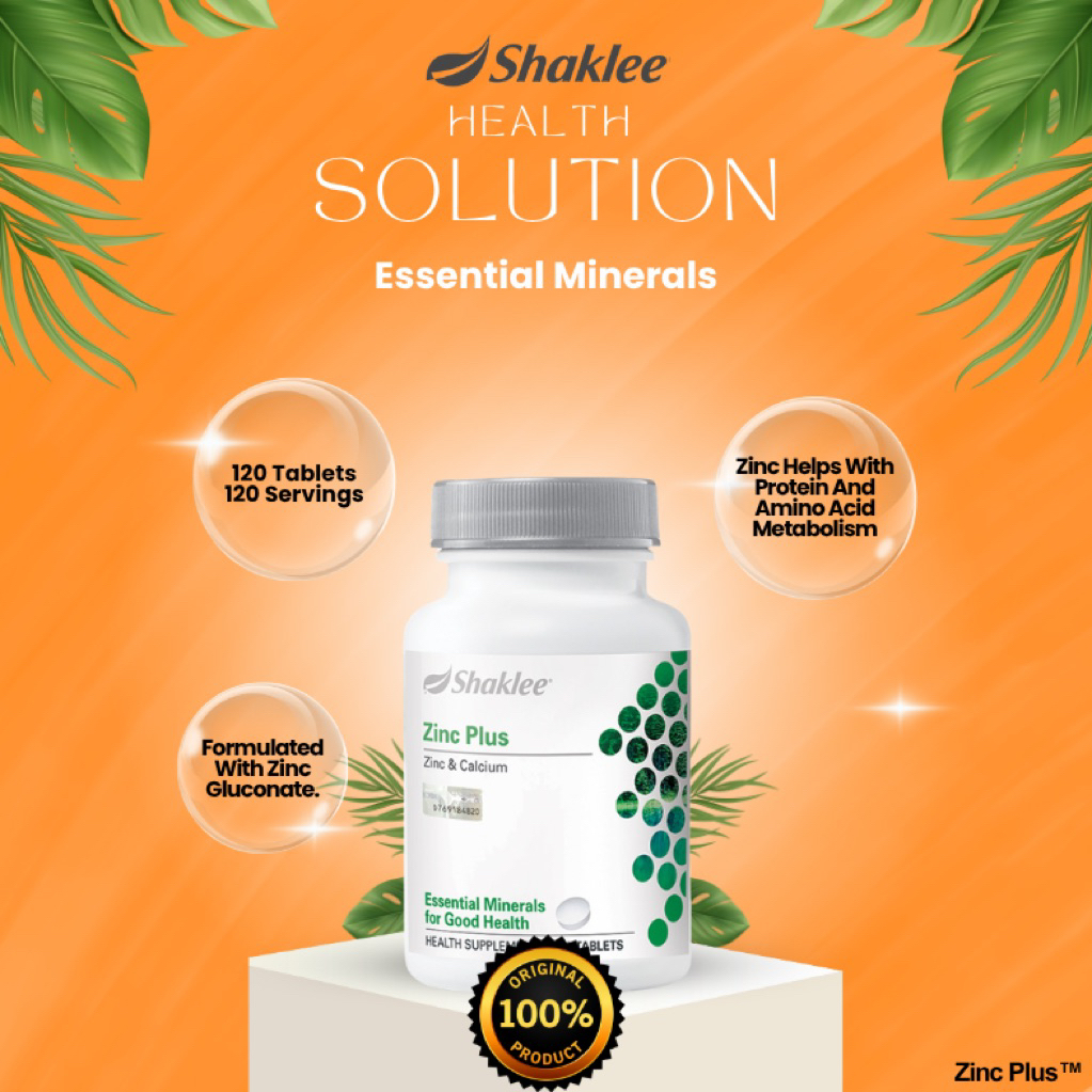 SHAKLEE-Zinc Plus (120 tablets / 120 servings) ( EXP 31.12.2026 ...