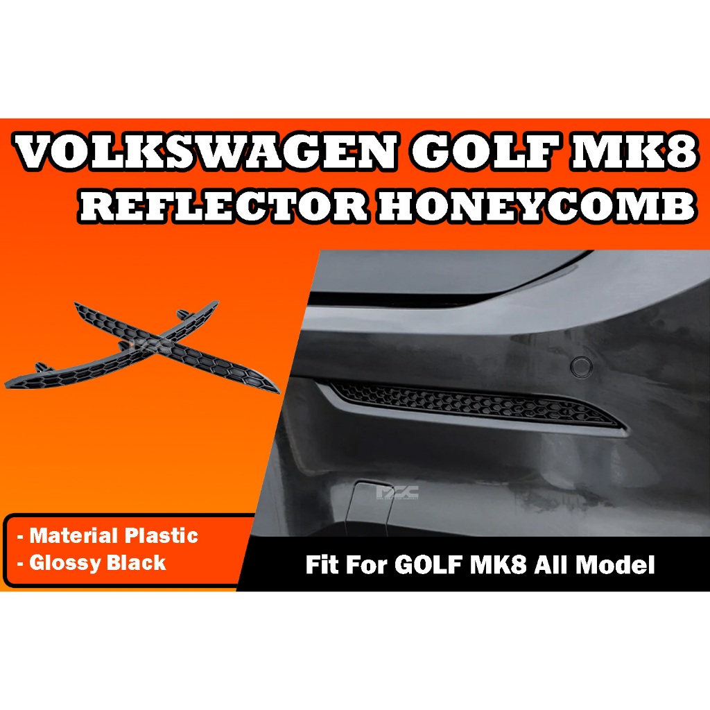 VOLKSWAGEN GOLG MK8 GTI/R/R-LINE REFLECTOR STRIPS HONEYCOMB PLASTIC ...
