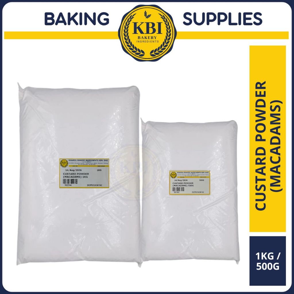 CUSTARD POWDER (MACADAMS) 500G/ 1KG READY STOCK Tepung Kastard/ Custard ...