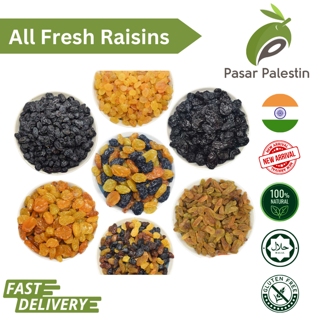 New Stock Fresh Raisins Mix Raisin / Kismis / Black Jumbo / Golden ...