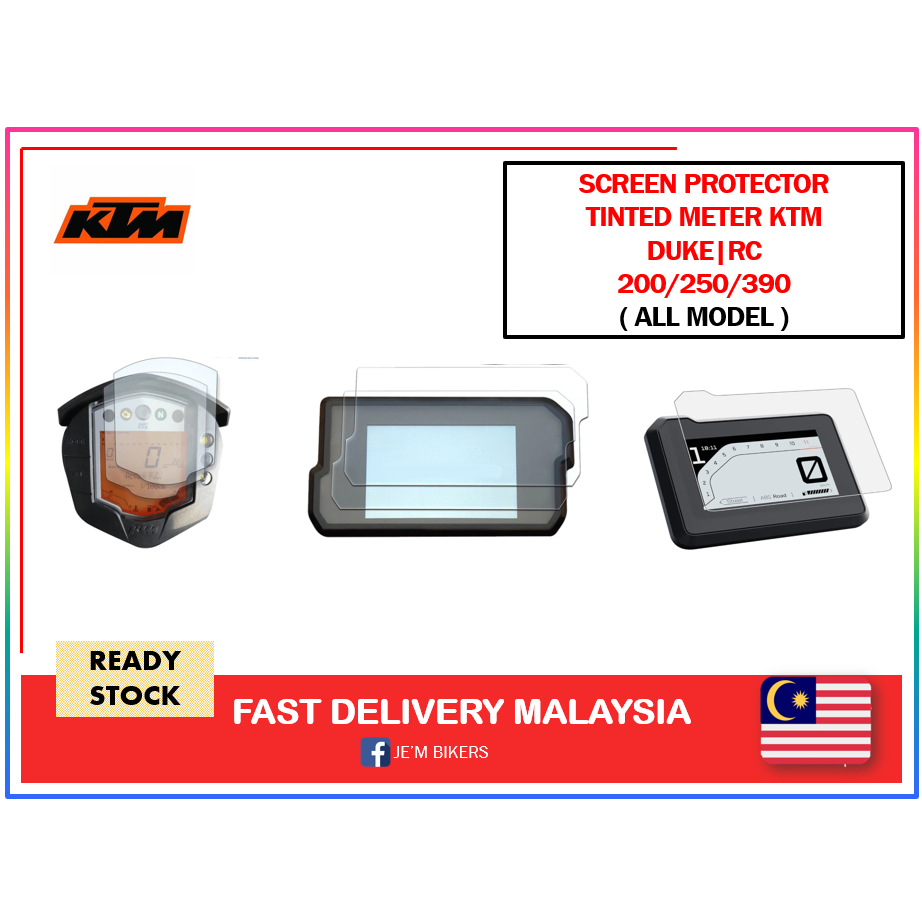 SCREEN PROTECTOR TINTED METER KTM DUKE | RC 200/250/390 | ALL MODEL ...