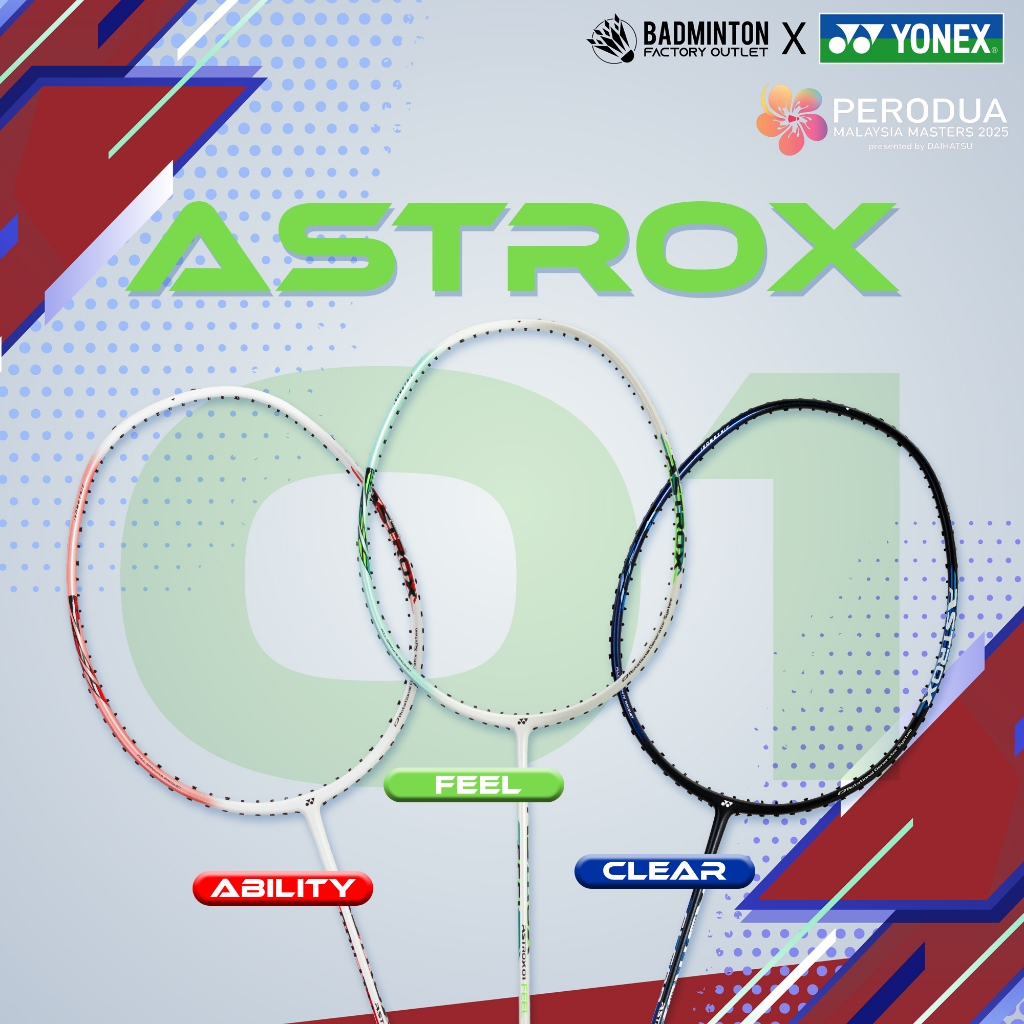 YONEX ASTROX 01 Series Badminton Racket | FEEL | CLEAR | ABILITY - 4UG5 ...