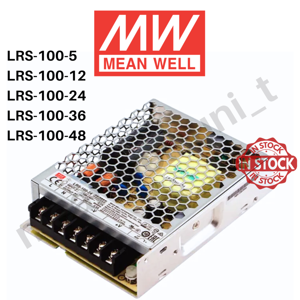 Mean Well LRS-100-24 24V (100W 4.5A) / LRS-100-5/LRS-100-12/LRS-100-36/LRS-100-48 Power Supply ...